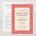 Coral and Pink Animal Print Bachelorette Party Invitation | Zazzle