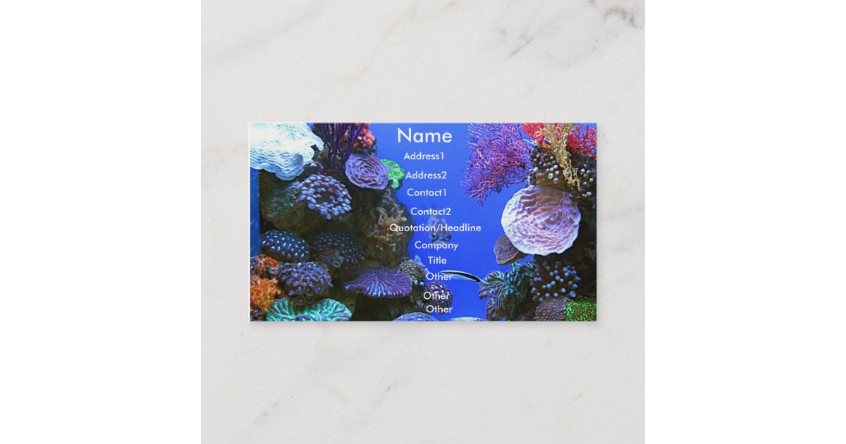 Coral Business Card | Zazzle