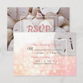 Coral Dollar Oceanic Wedding RSVP card | Zazzle