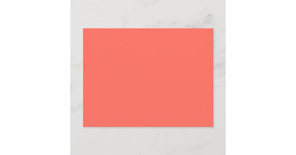 Coral hex code FF6F61 Postcard | Zazzle
