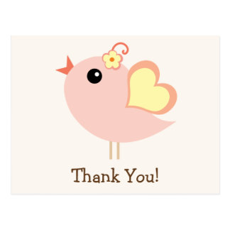 Love Birds Thank You Postcards | Zazzle