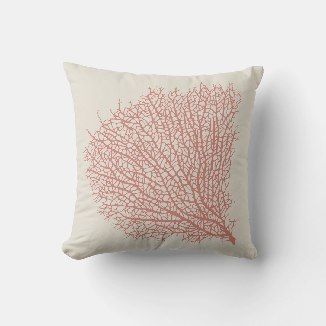 coral pillow | Zazzle