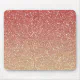 Coral Pink and Gold Faux Glitter Mouse Pad | Zazzle