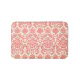 Coral Pink and Ivory Elegant Damask Pattern Bathroom Mat | Zazzle