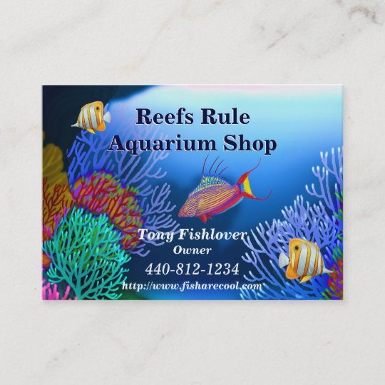 Coral Reef Aquarium Fish Business Card | Zazzle.com