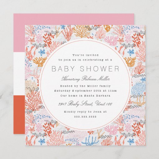 Coral Reef Baby Shower Invitation | Zazzle