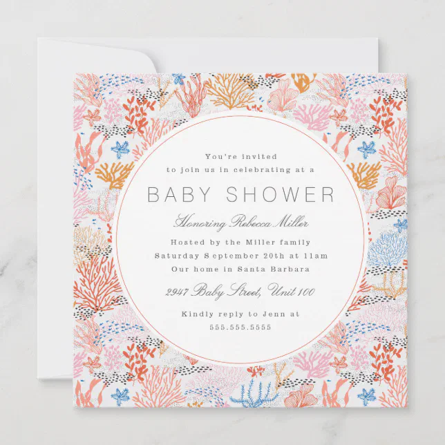 Coral Reef Baby Shower Invitation | Zazzle