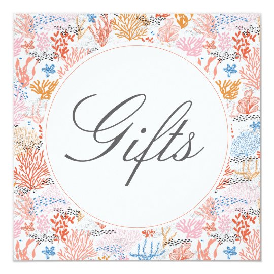 Coral Reef Baby Shower Table Card | Zazzle.com