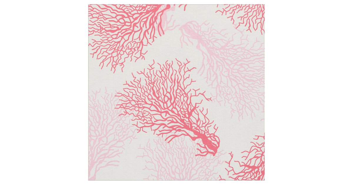 Coral reef pattern fabric | Zazzle