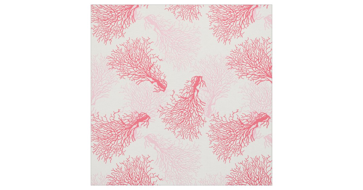 Coral reef pattern fabric | Zazzle