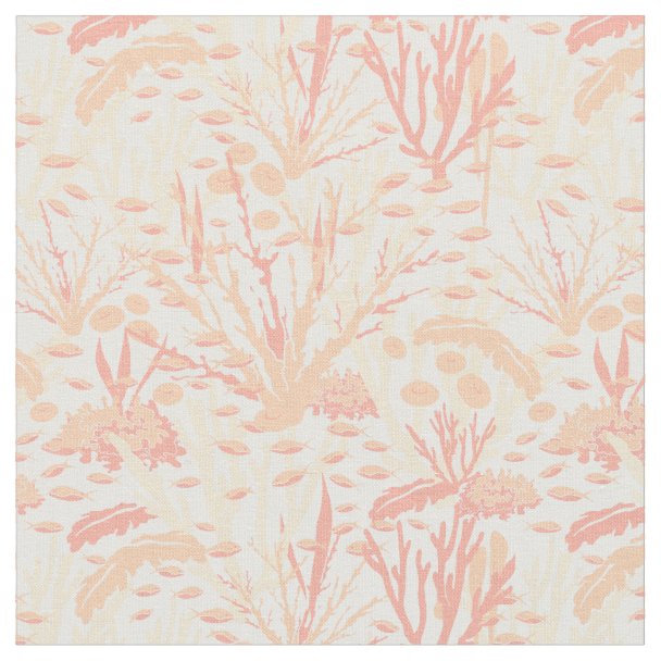 Coral reef pattern fabric | Zazzle
