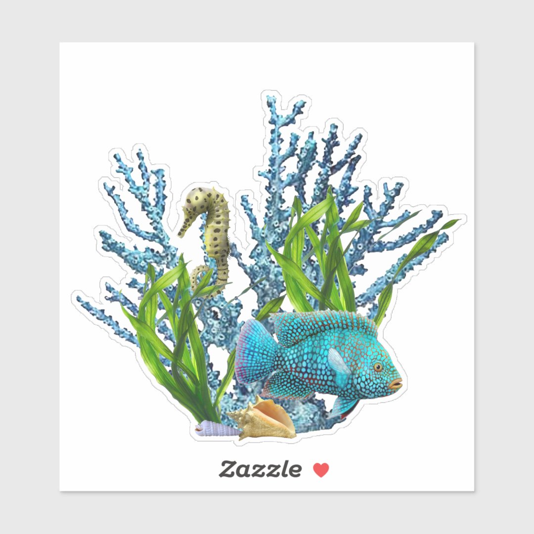 Coral Reef Sticker | Zazzle