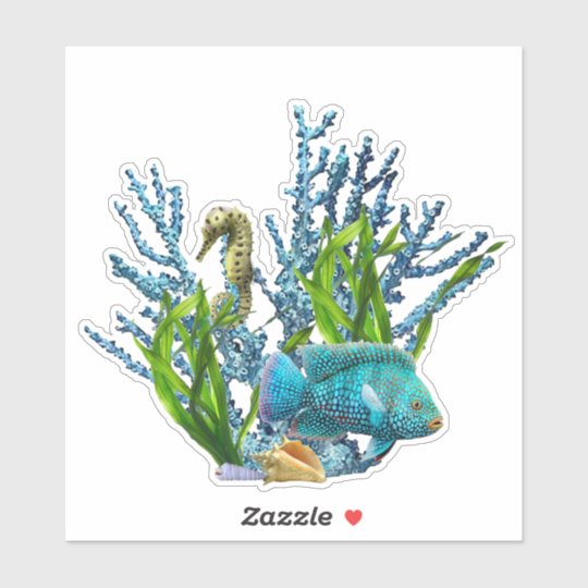 Coral Reef Sticker | Zazzle.com