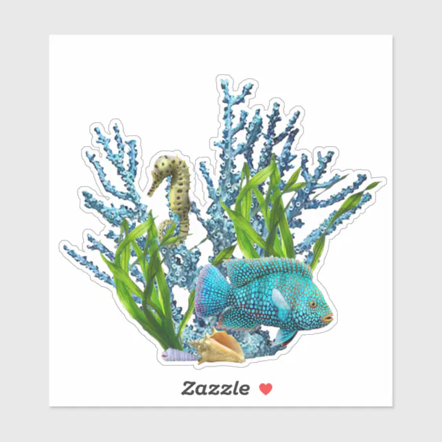 Coral Reef Sticker | Zazzle