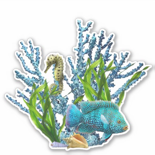 Coral Reef Sticker | Zazzle