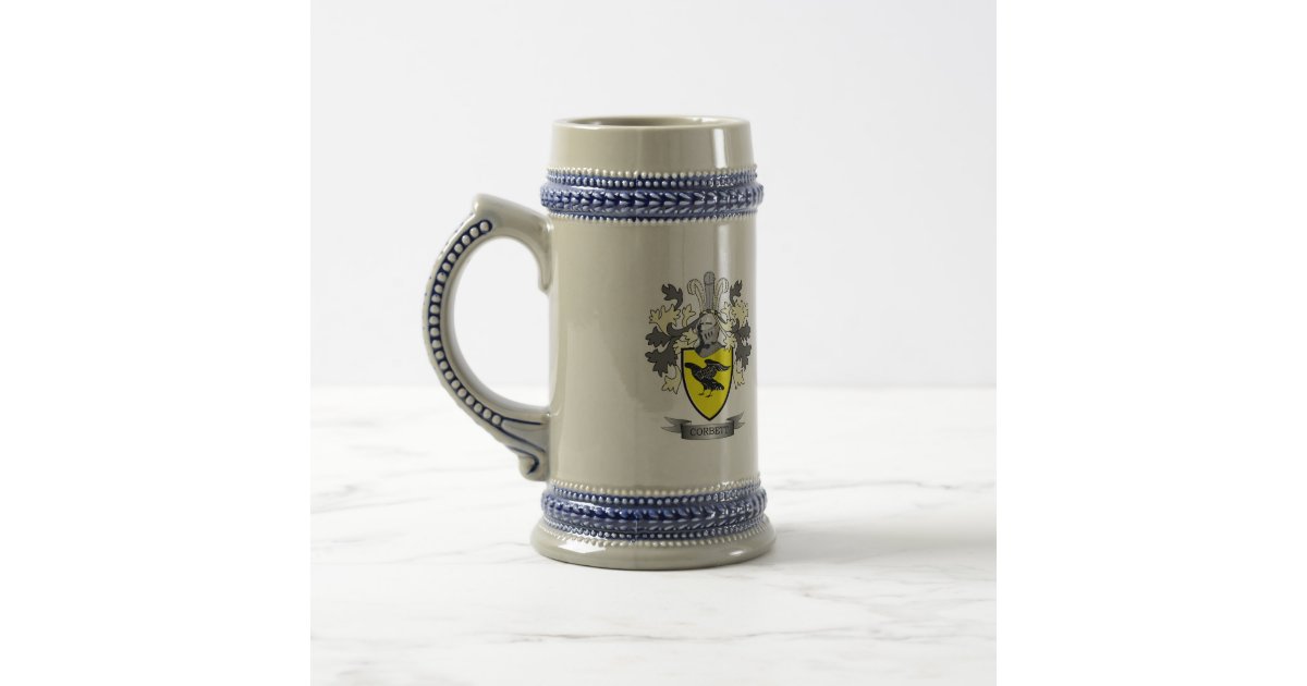 Corbett Family Crest Coat of Arms Beer Stein | Zazzle