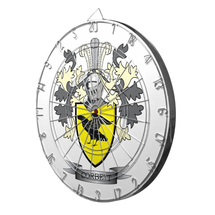 Corbett Family Crest Coat of Arms Dartboard | Zazzle