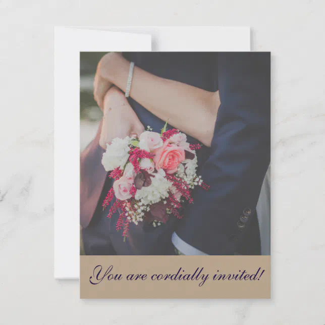 Cordially Invited Simple Wedding Invitation | Zazzle