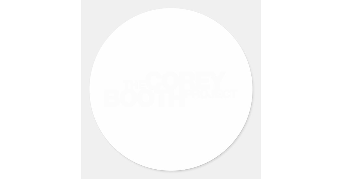 Corey Booth Project Merch with White or Black Logo Classic Round ...