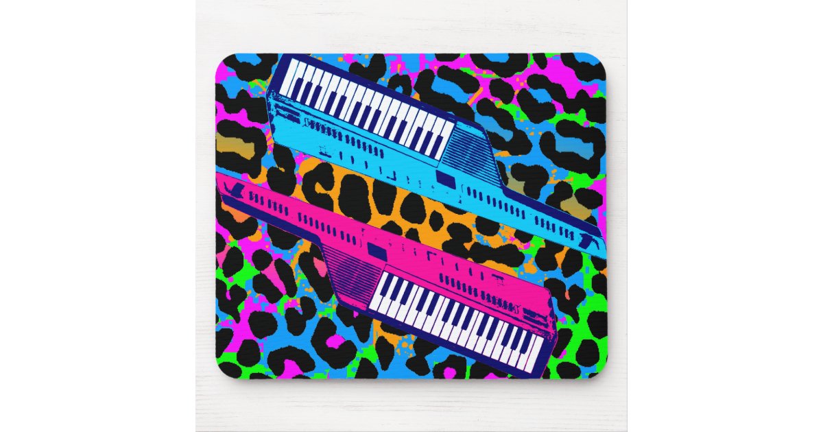 Corey Tiger 80s Retro Keytar Vintage Mousepad | Zazzle