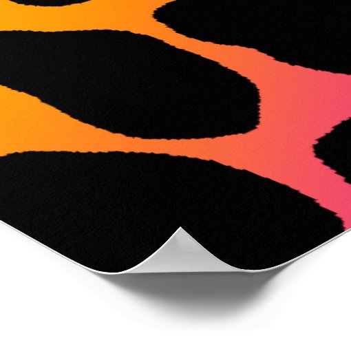 Corey Tiger 80s Retro Leopard Pattern Poster | Zazzle