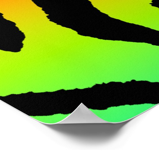 Corey Tiger 80s Retro Tiger Pattern Poster | Zazzle