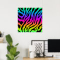 Corey Tiger 80s Retro Tiger Pattern Poster | Zazzle