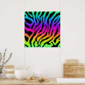 Corey Tiger 80s Retro Tiger Pattern Poster | Zazzle