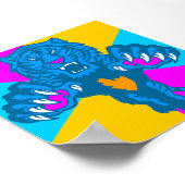 Corey Tiger 80s Vintage Fierce Pouncing Tiger Poster | Zazzle