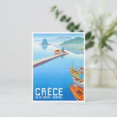 Corfu, Greece Vintage Poster Restored Postcard | Zazzle