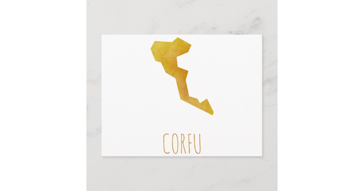 Corfu Map Postcard | Zazzle