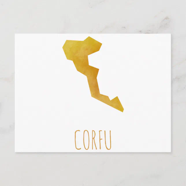 Corfu Map Postcard | Zazzle