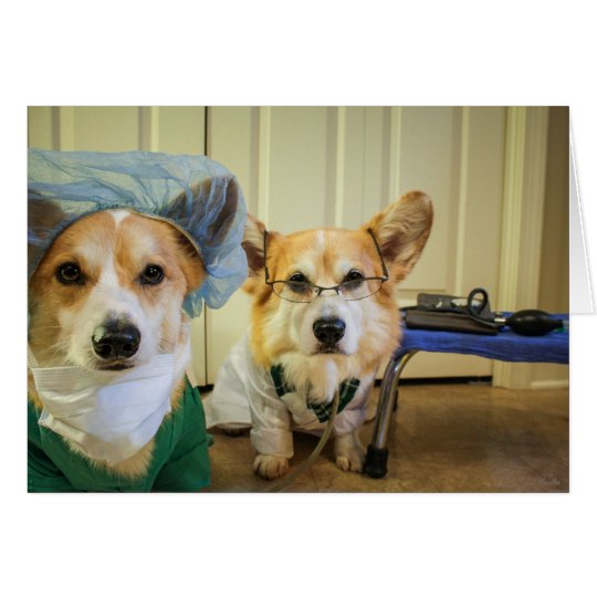 Corgi dr and nurse Get Well Soon! Card | Zazzle.com