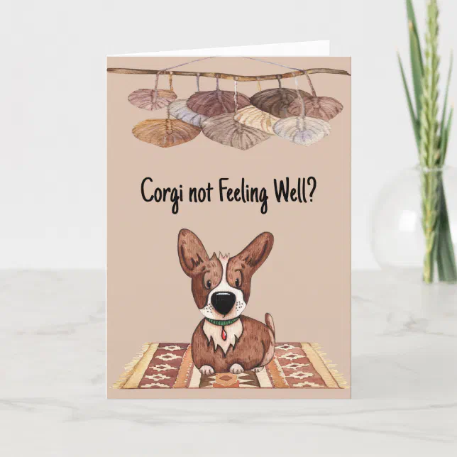 Corgi Get Well Soon Card | Zazzle