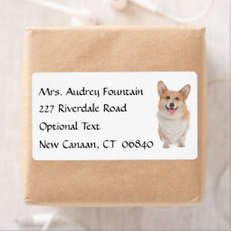 Corgi Puppy Dog Name Return Address Mailing Label | Zazzle