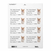 Corgi Puppy Dog Name Return Address Mailing Label | Zazzle