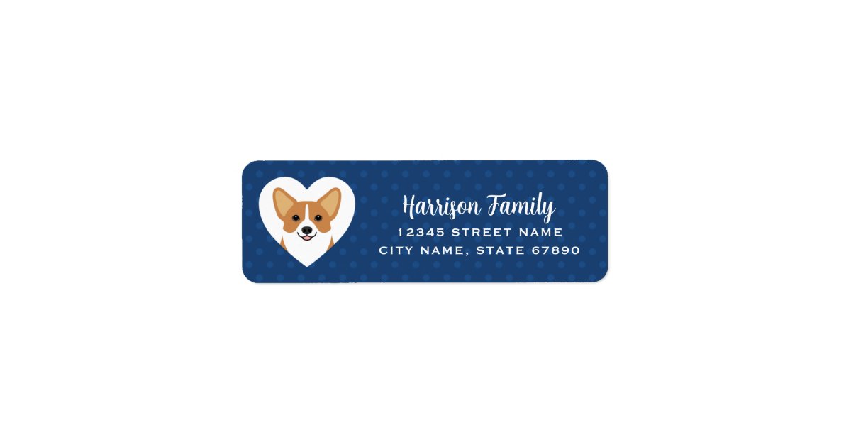 Corgi Return Address Labels | Zazzle