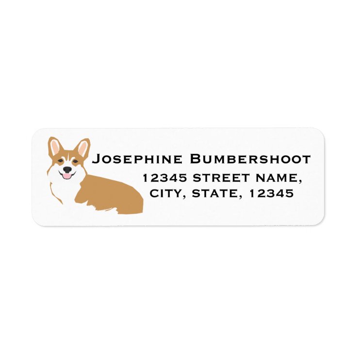 Corgi return address labels - cute corgi design | Zazzle