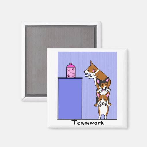 Corgi Teamwork Magnet | Zazzle
