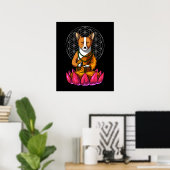 Corgi Yoga Dog Meditation Buddha Pet Poster | Zazzle