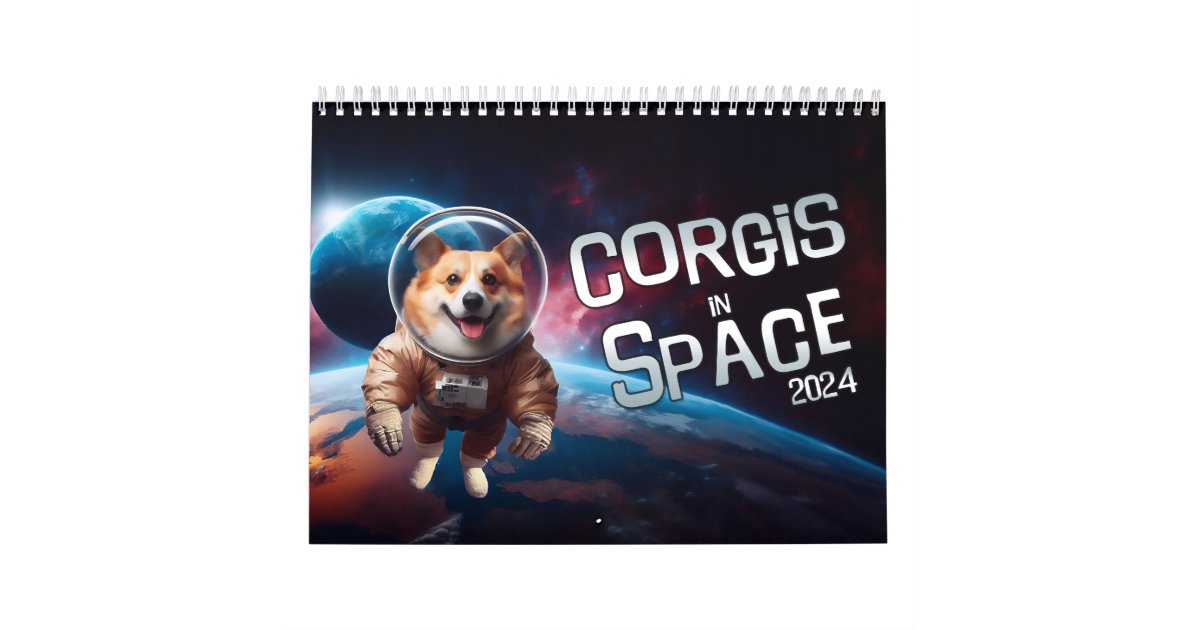 Corgis in Space Calendar | Zazzle