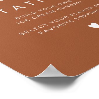 CORIANDER Bohemian Ice Cream Station Poster | Zazzle