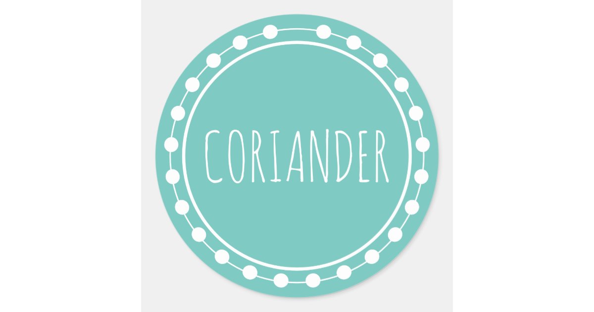 Coriander Spice Label | Zazzle