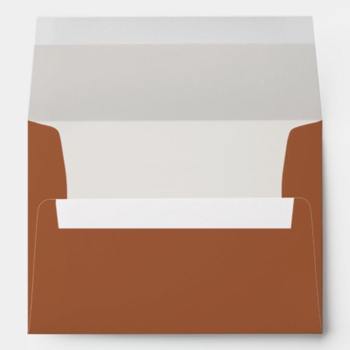 CORIANDER Terracotta Burnt Orange Wedding Return E Envelope | Zazzle