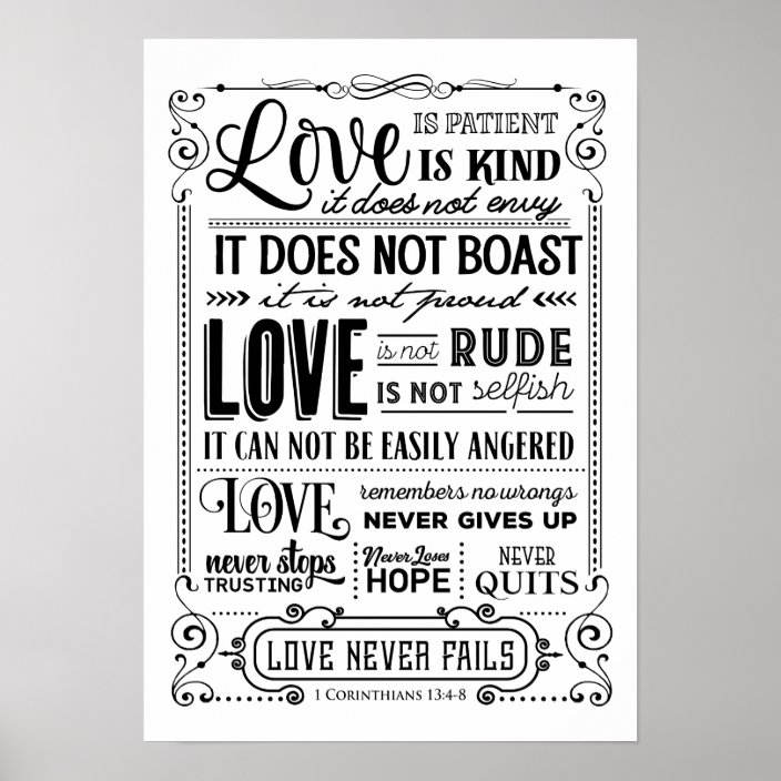 Corinthians Quote Poster. Poster | Zazzle.com