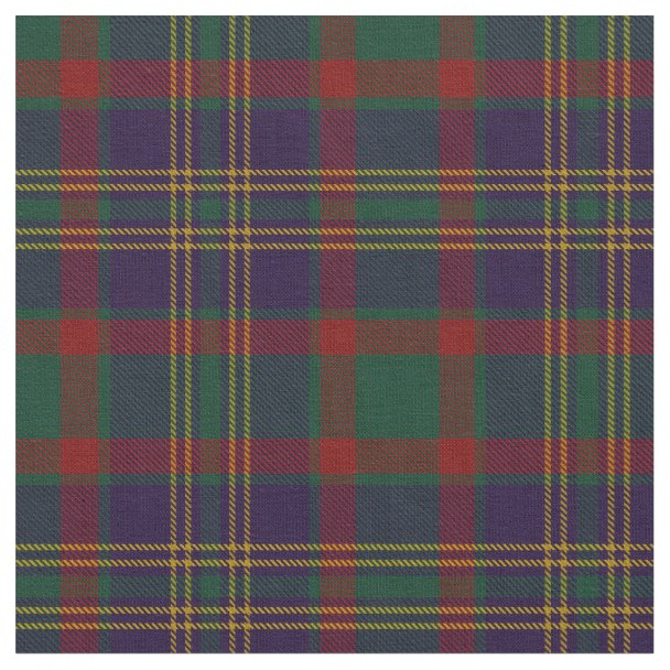 Watson Tartan Print Fabric | Zazzle