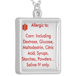 Corn Allergy Alert Necklace | Zazzle