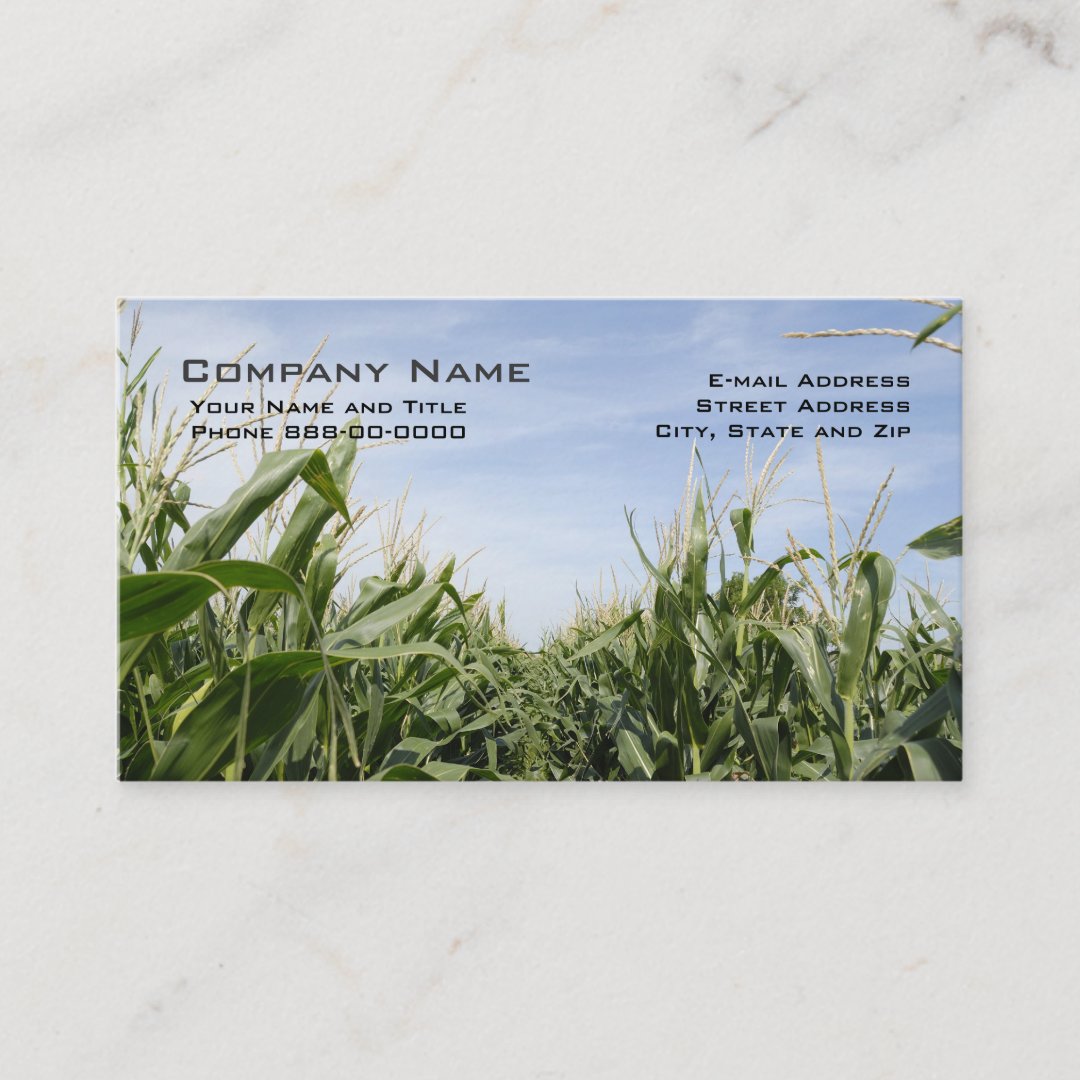 Corn Farmer Business Cards | Zazzle