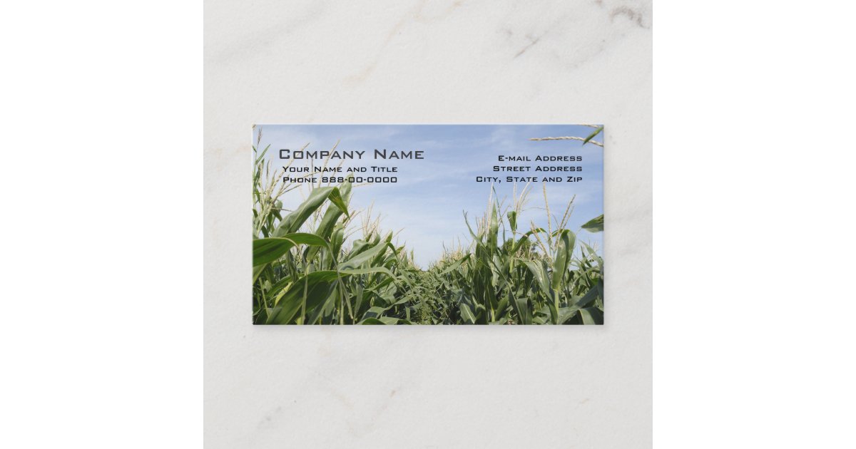 Corn Farmer Business Cards | Zazzle