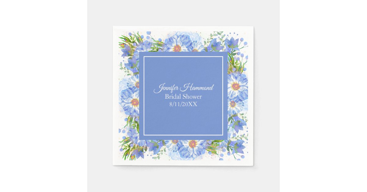 Corn Flowers Bridal Shower Napkins | Zazzle